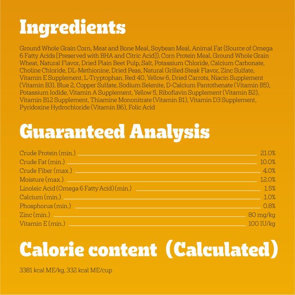 PEDIGREE Complete Nutrition Grilled Steak & Vegetable Flavor Dog Kibble ...