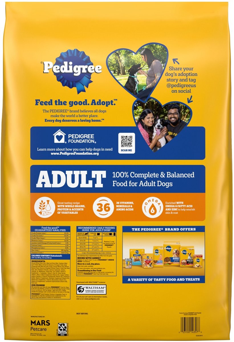 PEDIGREE Complete Nutrition Roasted Chicken & Vegetable Flavor Dog ...