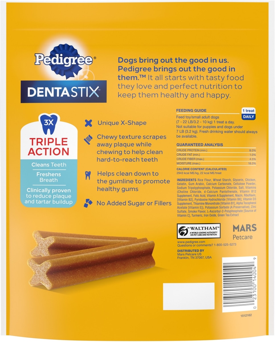 PEDIGREE Dentastix Mini Original Chicken Flavor Dental Dog Treats, 168 ...