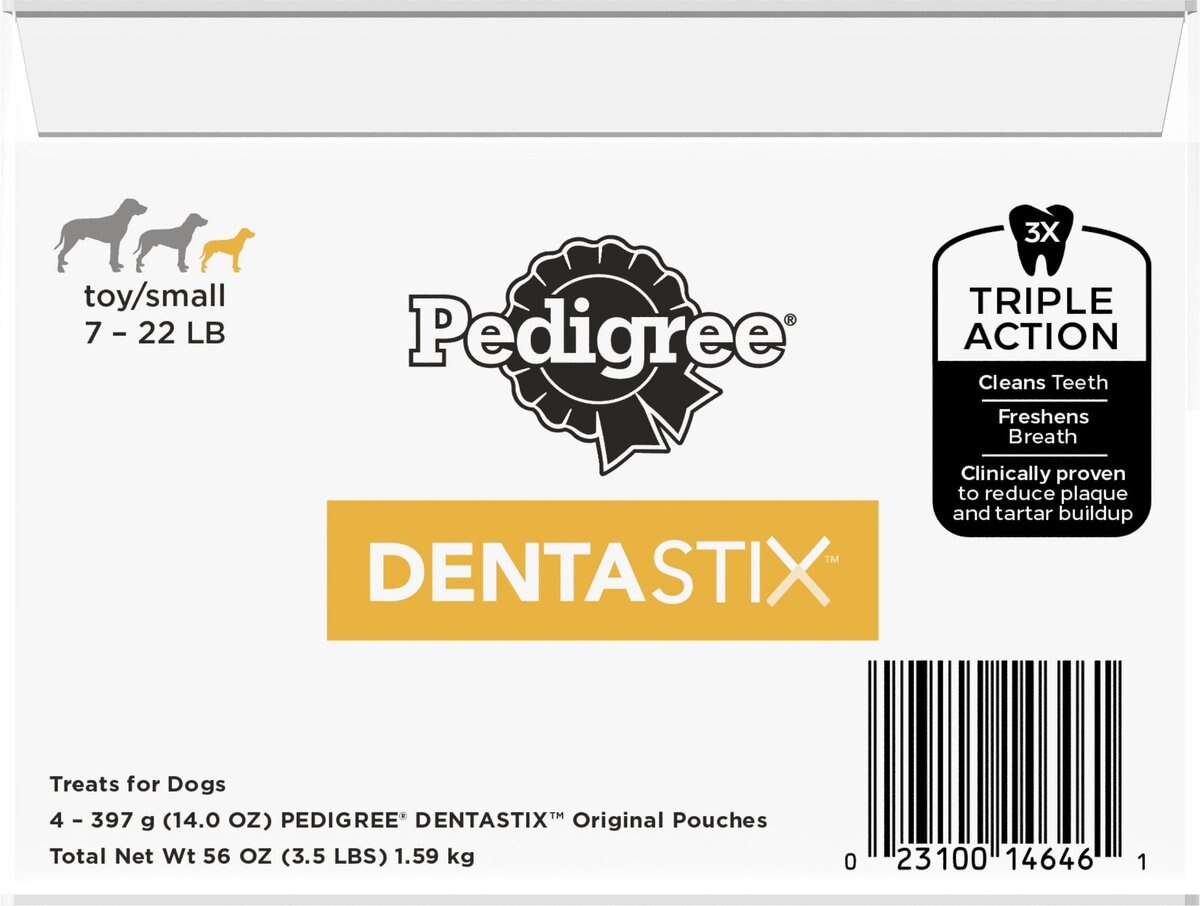 PEDIGREE Dentastix Mini Original Chicken Flavor Dental Dog Treats, 232 ...