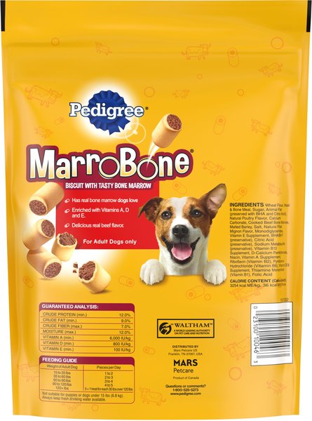 PEDIGREE Marrobone Real Beef Flavor Biscuit Dog Treats, 24-oz bag ...