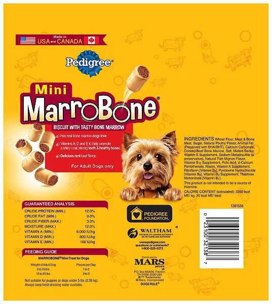 PEDIGREE Mini Marrobone Real Beef Flavor Biscuit Dog Treats, 15-oz bag ...