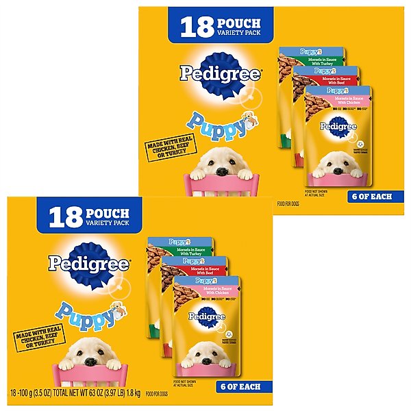PEDIGREE Choice Cuts Puppy Morsels in Sauce with Chicken Wet Dog Food ...