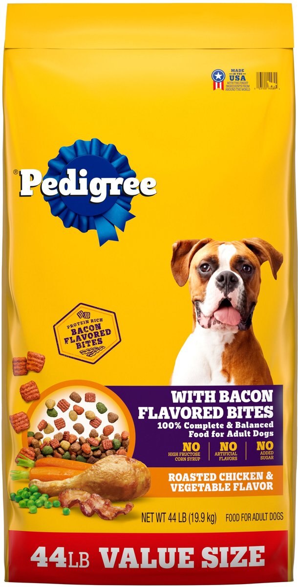 PEDIGREE Roasted Chicken & Vegetable Flavor with Bacon Flavored Bites ...