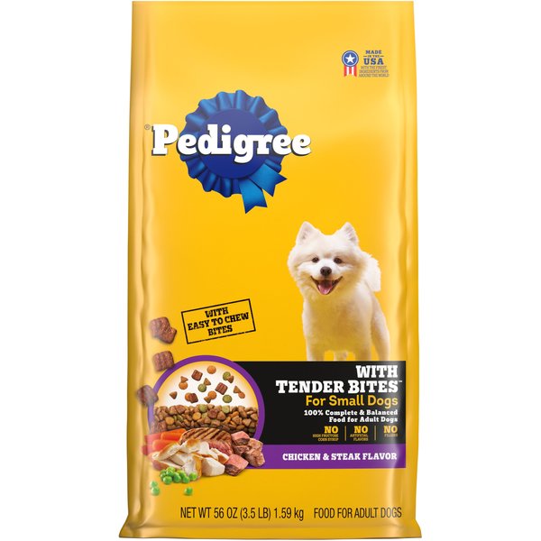 PEDIGREE Tender Bites Complete Nutrition Chicken & Steak Flavor Small ...