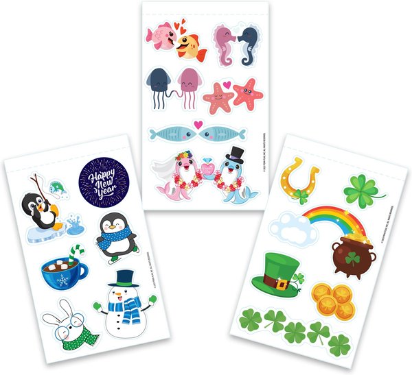 PENN-PLAX Aqua Life Sticker Clings Aquarium Background Accessory ...