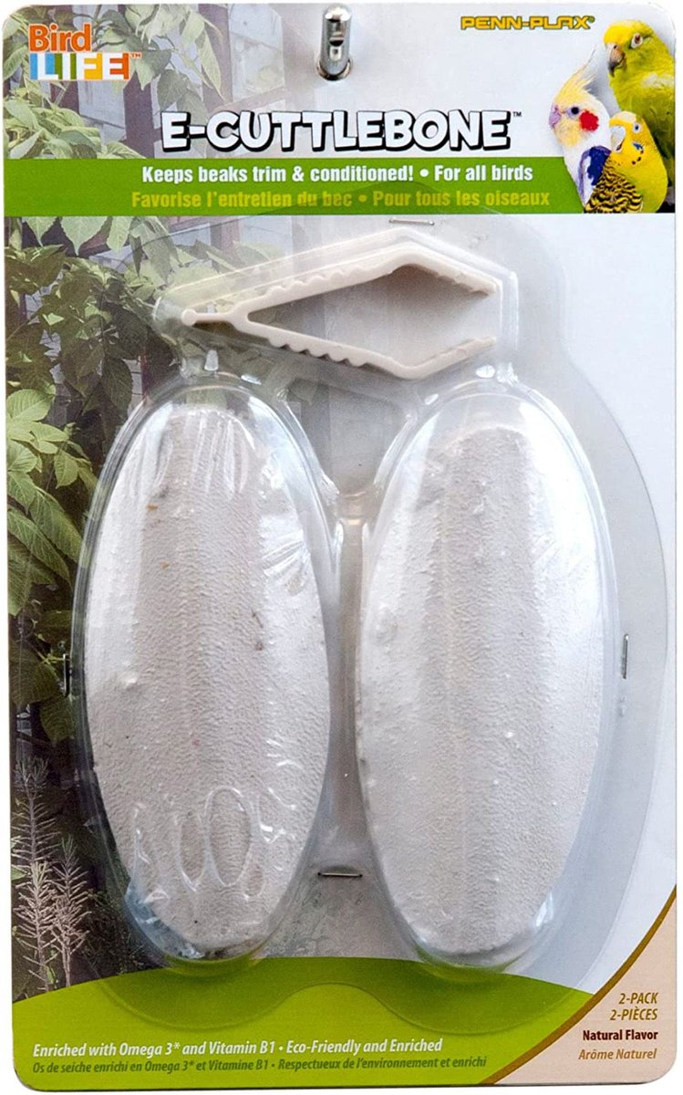 PENN-PLAX Bird-Life Natural E Cuttlebones Bird Supplement, 2 count - Chewy.com