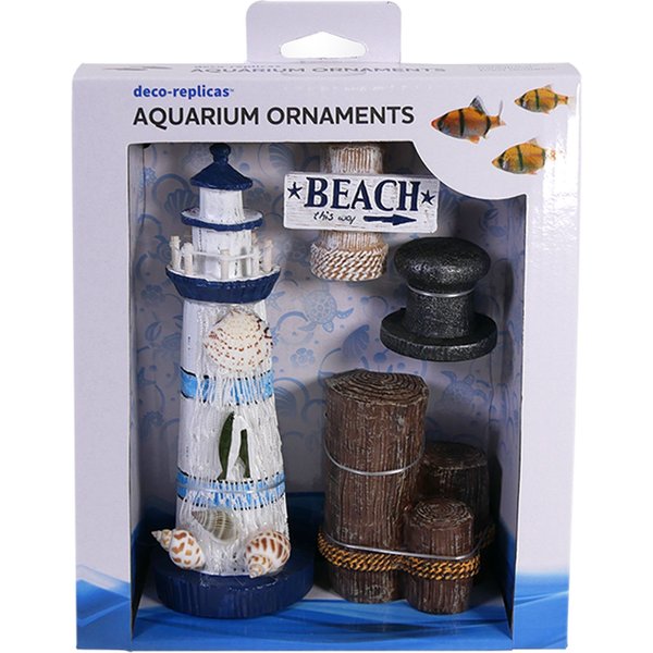PENN-PLAX Aquatic Glass Crystal Sand Fish Ornament, White/Red - Chewy.com
