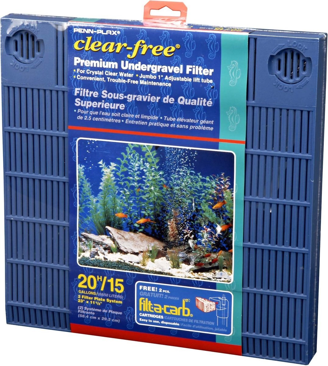 PENN-PLAX Premium Underground Aquarium Filter, 20-gal - Chewy.com