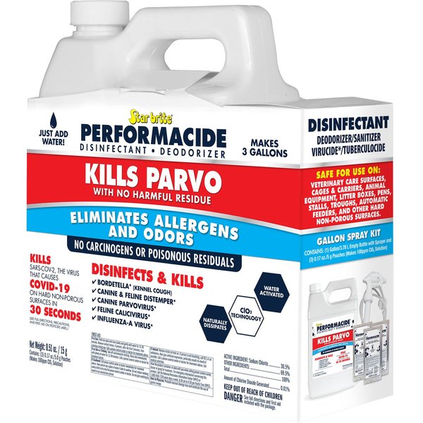 PERFORMACIDE Kills Parvo Disinfectant & Deodorizer Kit, 1-gal jug ...