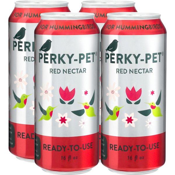 PERKY-PET Ready to Use Clear Nectar Hummingbird Food, 16-oz can, 4 ...