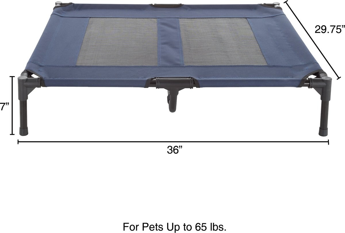 PET ADOBE Elevated Dog Bed, Blue, Large - Chewy.com