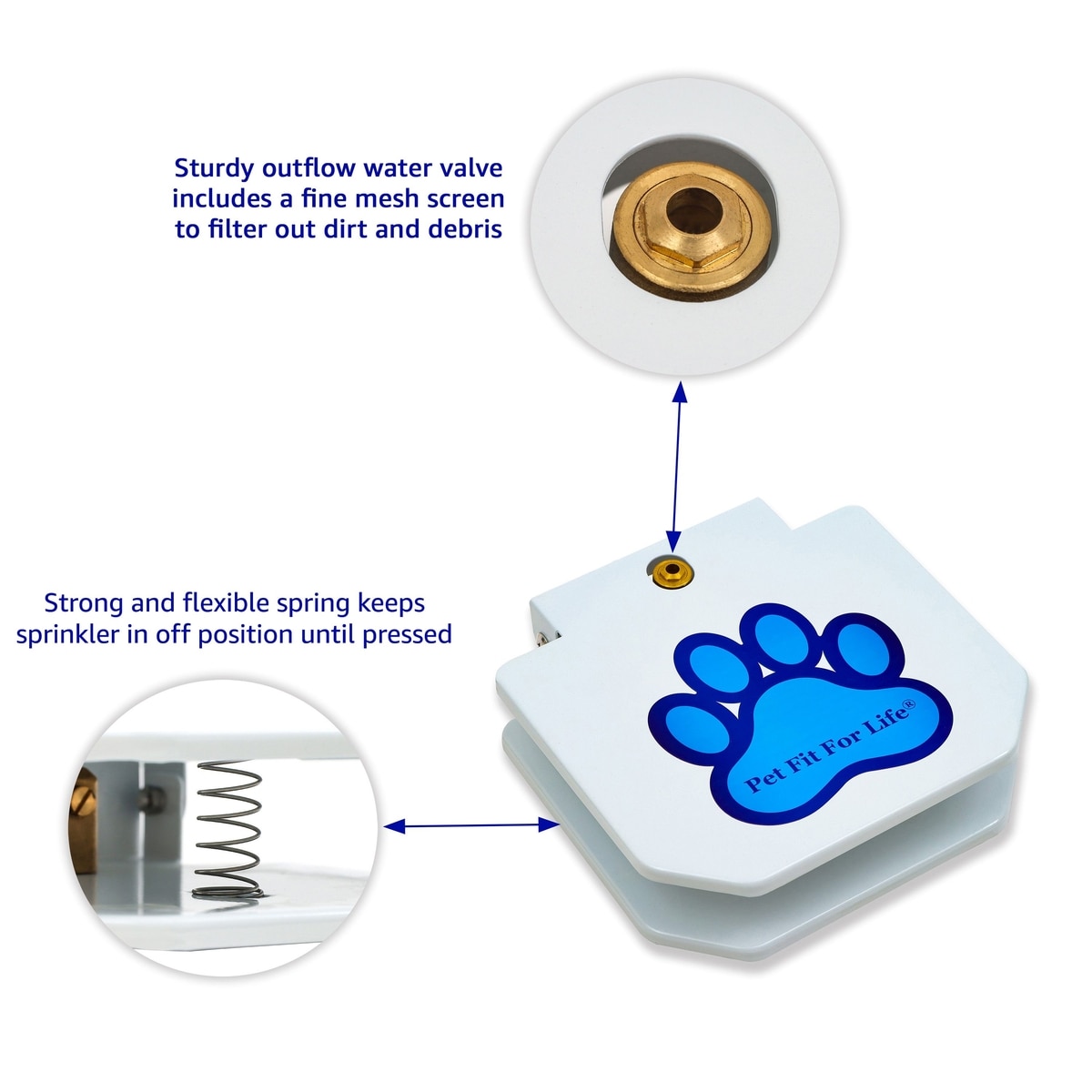 PET FIT FOR LIFE Dog Step-on Sprinkler Dog Toy, Silver - Chewy.com