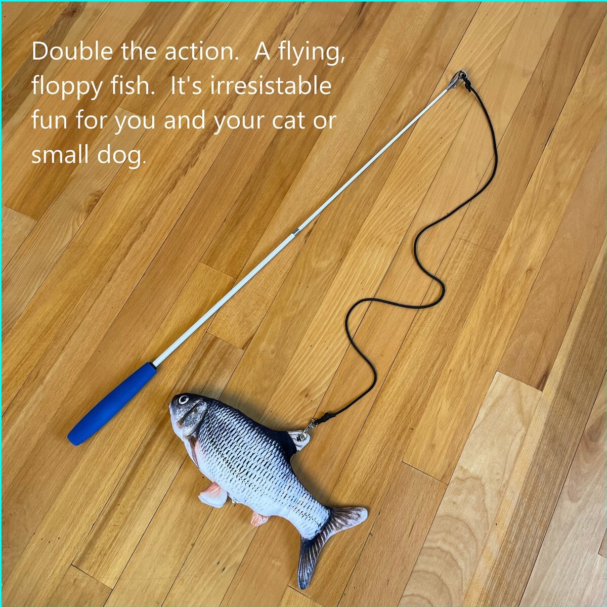 PET FIT FOR LIFE Robotic Floppy Fish & Wand Cat Toy - Chewy.com