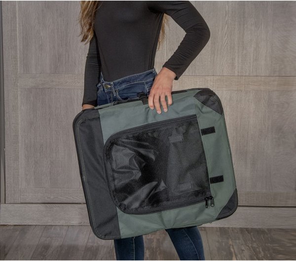 PET GEAR 3 Door Insta-Fold Soft Dog Crate, Dark Cypress, 42 inch ...