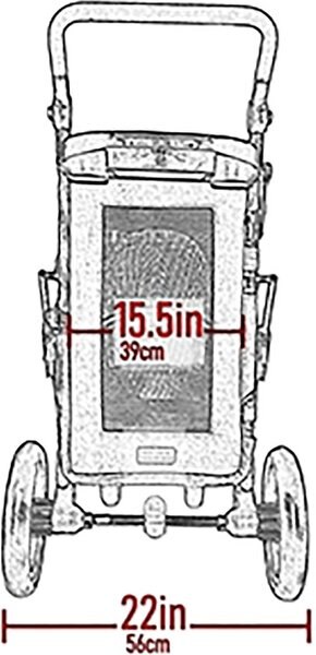 PET GEAR Excursion No-Zip Dog & Cat Stroller, Mountain Lilac - Chewy.com