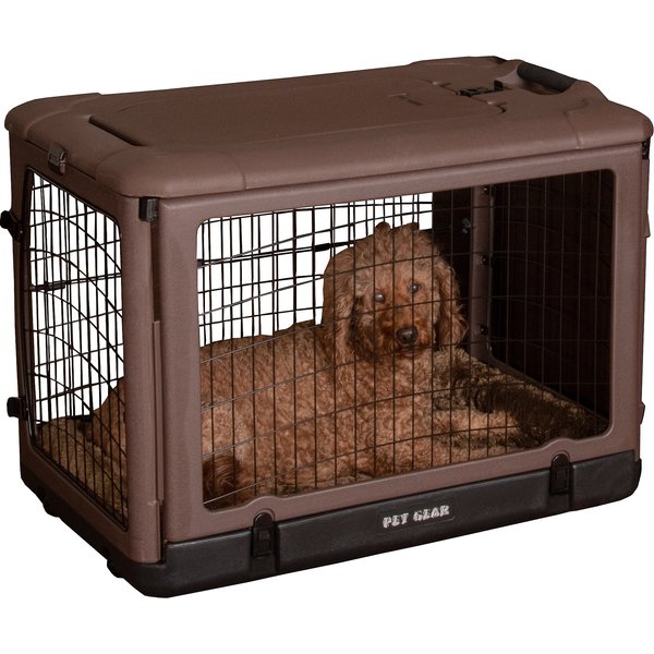 PET GEAR The Other Door 4-Door Collapsible Wire Dog Crate & Pad ...