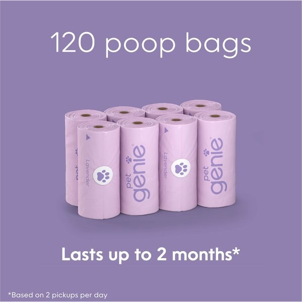 PET GENIE Poop Bags, Lavender Scented, 120 count - Chewy.com