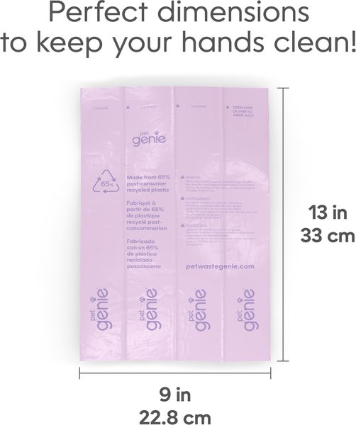 PET GENIE Poop Bags, Lavender Scented, 120 count - Chewy.com