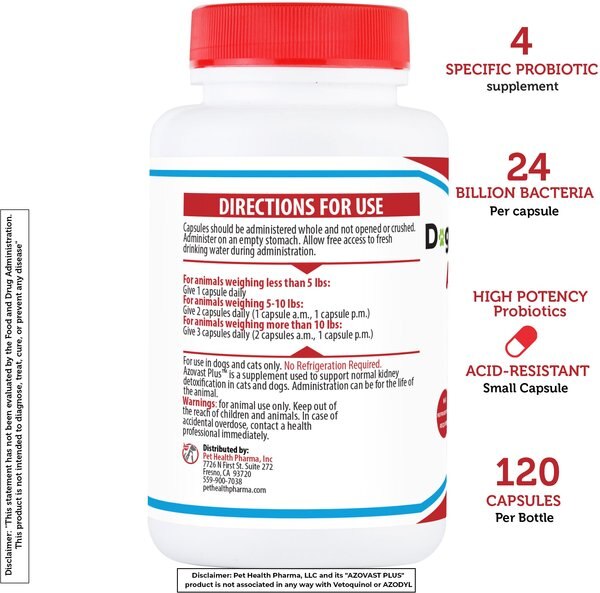 PET HEALTH PHARMA Azovast Plus Capsule Kidney Supplement for Dogs ...