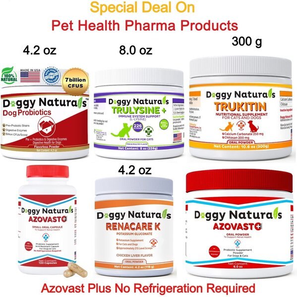PET HEALTH PHARMA Oral Paste Azovast Plus for Dogs & Cats, 60 count ...