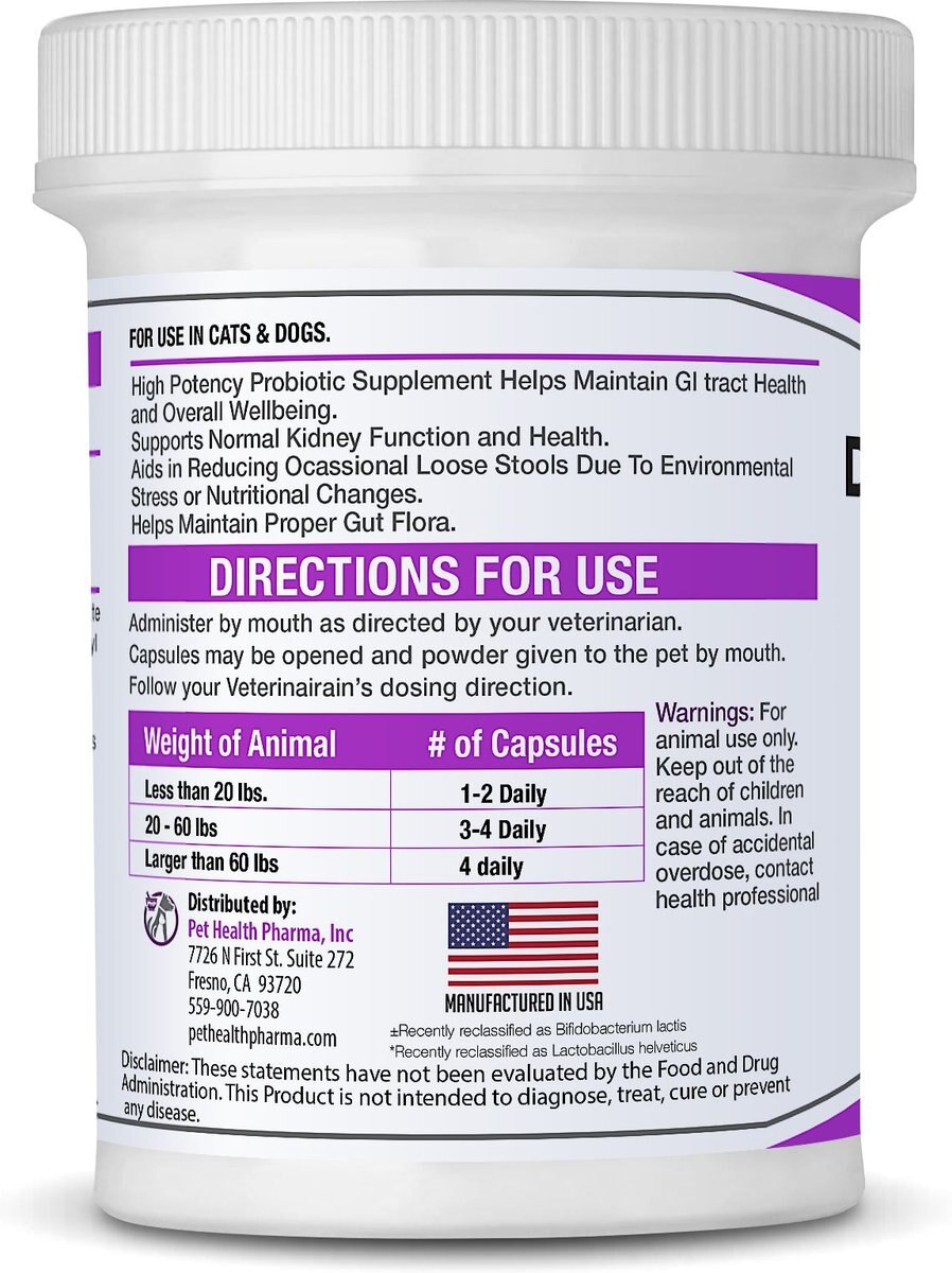PET HEALTH PHARMA Vetbiome Plus High Potency Probiotics for Dog & Cat ...
