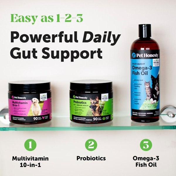 PET HONESTY Probiotics Gut + Immune Health Duck Flavored Soft Chews ...