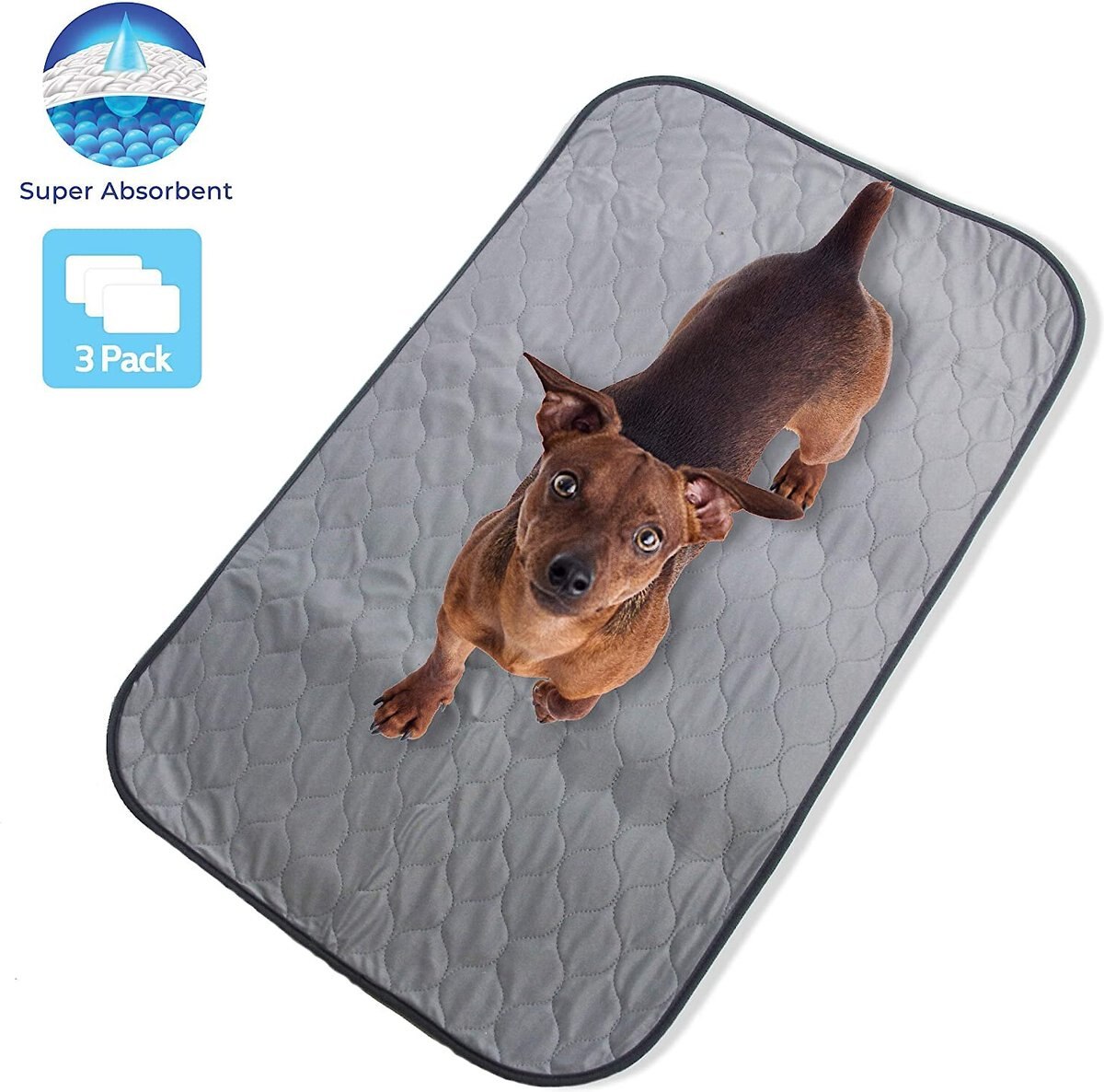 PET MAGASIN Washable Dog Training Pads, 3 count, Large: 39 x 26-in ...