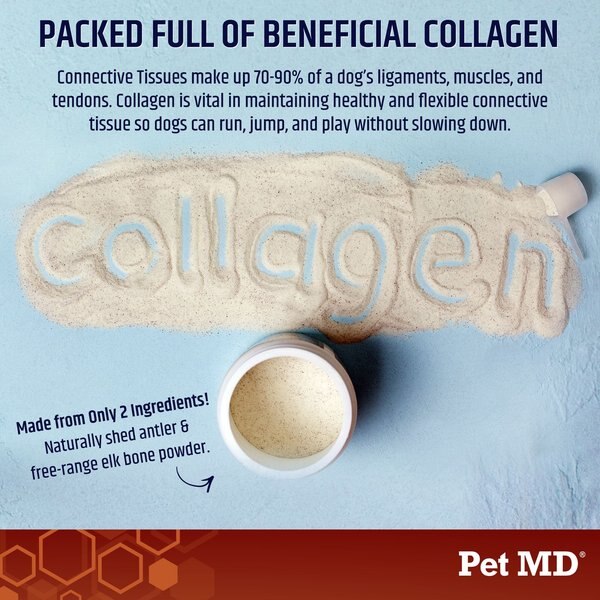 PET MD Gut Support & Joint Health Bone Broth Powder Dog Supplement, 4 ...