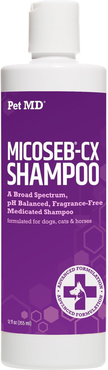 PET MD Micoseb-CX Anti-Fungal Medicated Pet Shampoo, 12-oz bottle ...