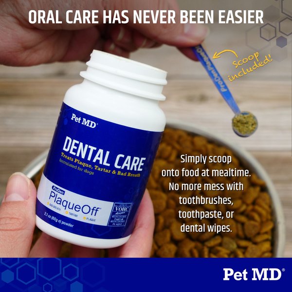 PET MD Proden PlaqueOff Teeth Cleaning Dental Care Powder Dog Dental ...