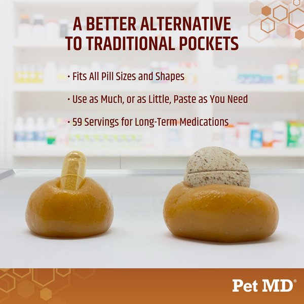 PET MD Wrap-A-Pill Peanut Butter Flavor Pill Paste Dog & Cat Supplement ...