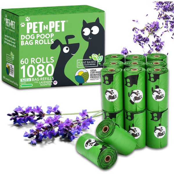PET N PET Dog Poop Bags, Lavander Scented, 1080 count - Chewy.com