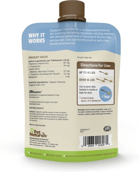 PET NATURALS BusyButter Extra Strength Peanut Butter Flavored Paste ...