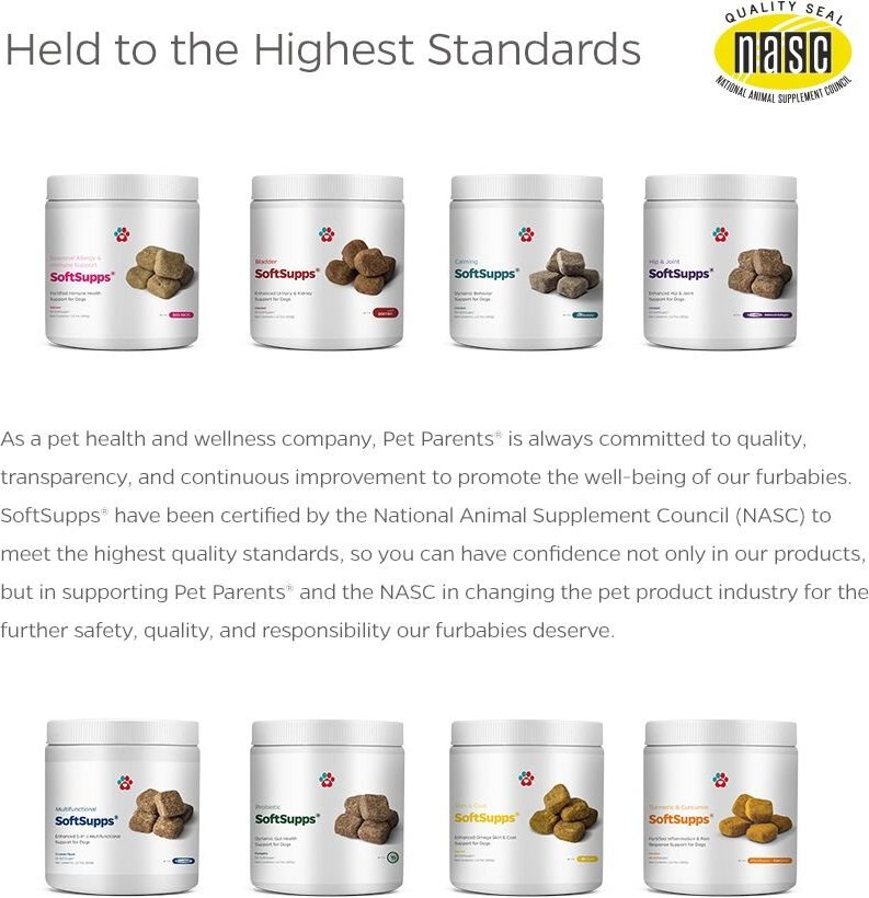 PET PARENTS Multivitamin SoftSupps 5-in-1 Multi-Vitamin Dog Supplement ...