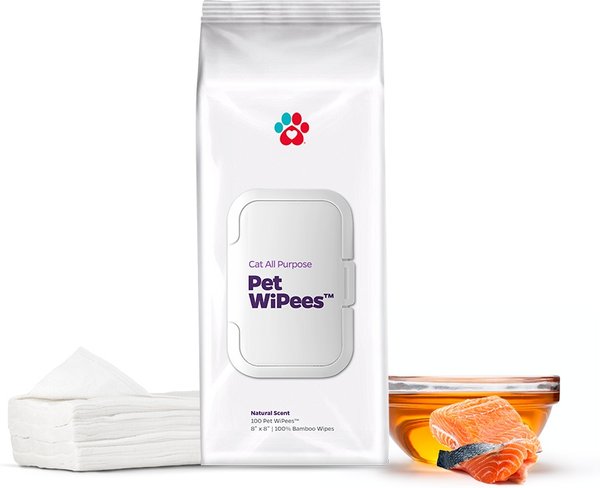 PET PARENTS Pet WiPees All Purpose Cat Cleaning Wipes, Natural Scent ...