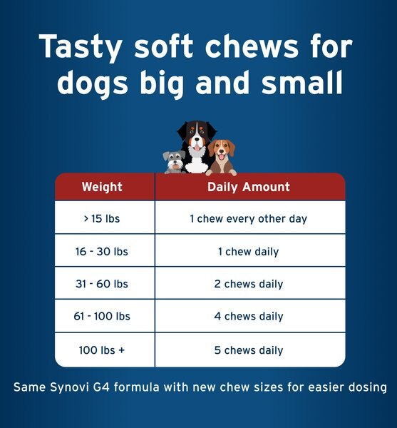 Synovi G4 Joint Health Soft Chews for Dogs (Free Shipping) | Chewy
