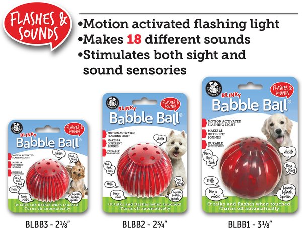 PET QWERKS Blinky Babble Ball Dog Toy, Small - Chewy.com