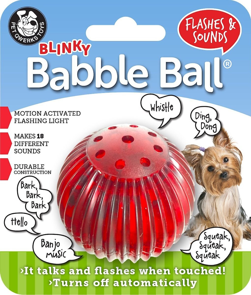 PET QWERKS Blinky Babble Ball Dog Toy, Small - Chewy.com