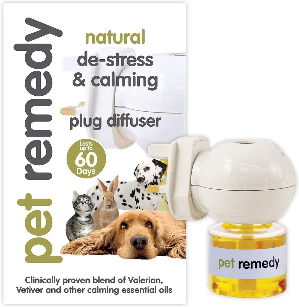 PET REMEDY Natural De-Stress & Calming Plug-In Diffuser for Cats & Dogs ...
