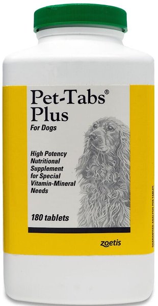 PET-TABS Plus Vitamin-Mineral Dog Supplement, 180 count - Chewy.com