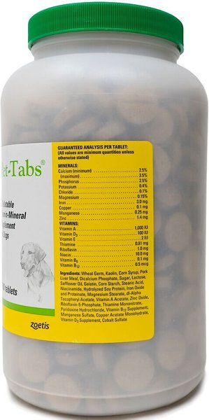 PET-TABS Vitamin-Mineral Dog Supplement, 500 count - Chewy.com
