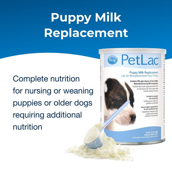 PETAG PetLac Puppy Milk Replacement Powder for Puppies, 10.5-oz can ...