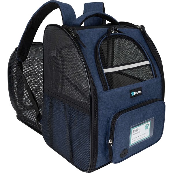 PETAMI Airline Approved Backpack Dog & Cat Carrier, Navy - Chewy.com