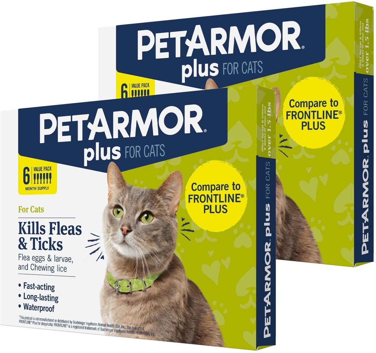 PetArmor Plus Flea & Tick Squeeze-On Treatment for Cats Over 1.5 lbs ...