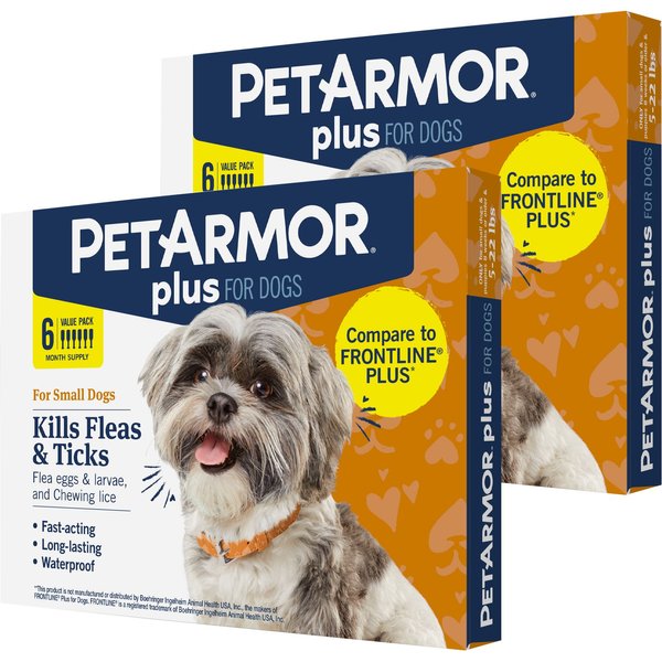PETARMOR Plus Flea & Tick Spot Treatment for Dogs, 23-44 lbs, 12 Doses ...
