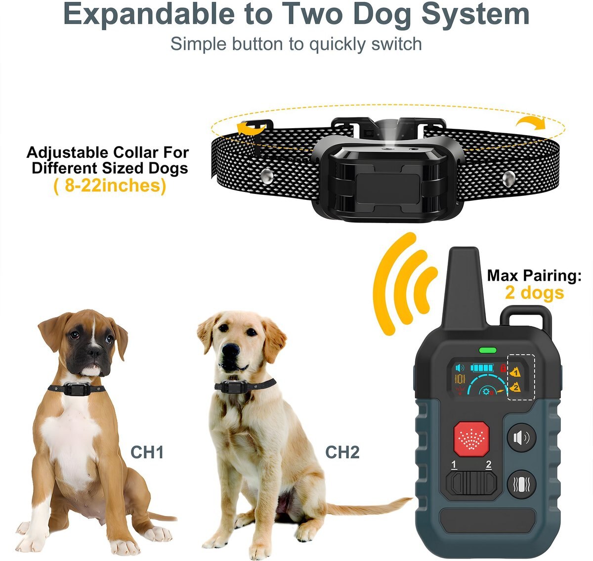 PETDIARY T510 Waterproof Deterrent Spray Rechargable Remote Dog ...