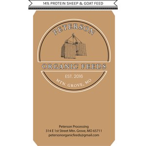 PETERSON ORGANIC FEEDS 14% Protein Sheep & Goat Feed, 50-lb bag - Chewy.com