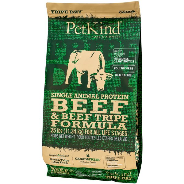 PETKIND Tripe Dry Grain-Free Green Lamb Tripe Formula Dry Dog Food, 25 ...