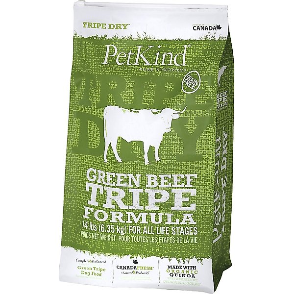 PETKIND Tripe Dry Grain-Free Green Lamb Tripe Formula Dry Dog Food, 14 ...